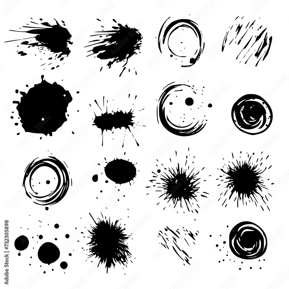 Poster paint splatter svg, ink splatter svg, splatter silhouette, paint ...