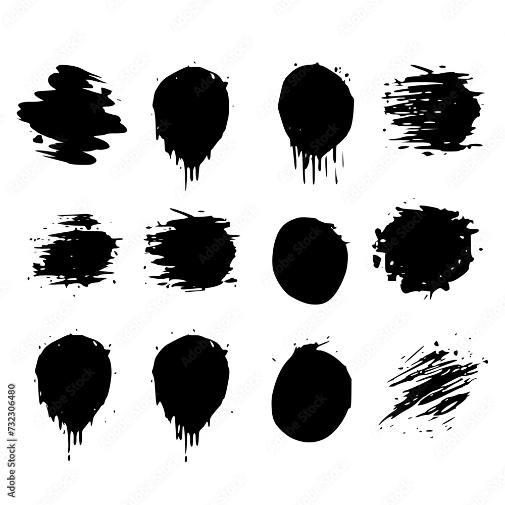 paint splatter svg, ink splatter svg, splatter silhouette, paint streak ...