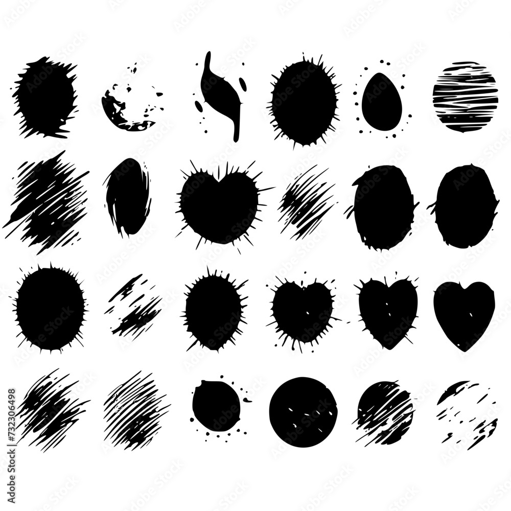 paint splatter svg, ink splatter svg, splatter silhouette, paint streak ...