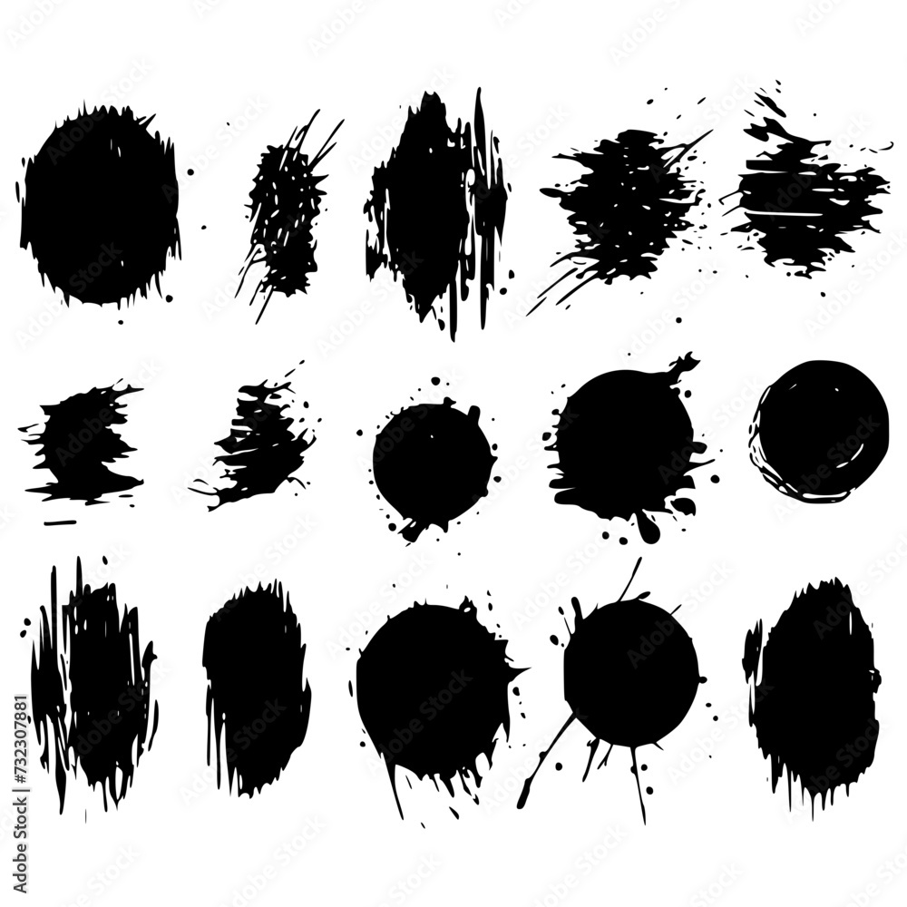 paint splatter svg, ink splatter svg, splatter silhouette, paint streak ...