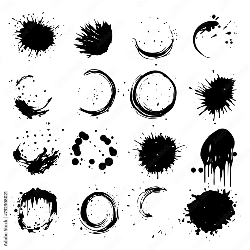 Vetor de paint splatter svg, ink splatter svg, splatter silhouette ...