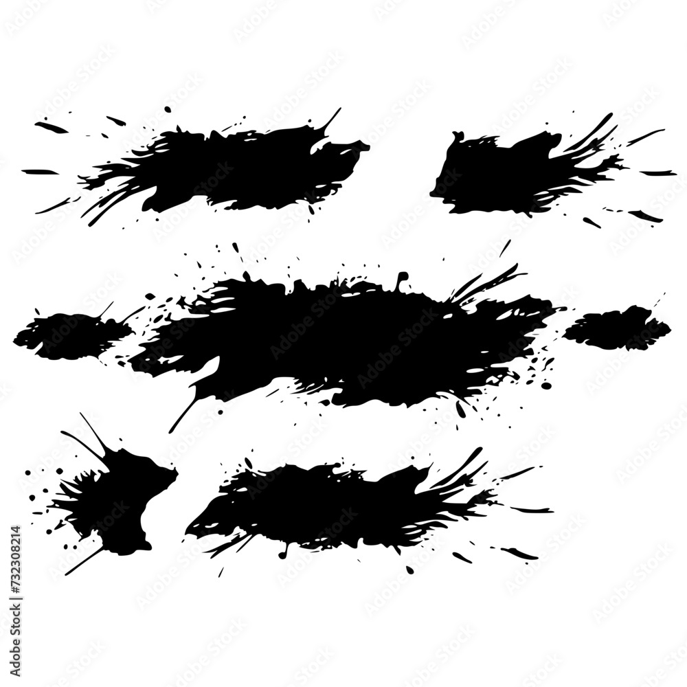 Vetor de paint splatter svg, ink splatter svg, splatter silhouette ...