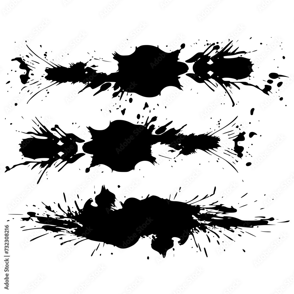 paint splatter svg, ink splatter svg, splatter silhouette, paint streak ...