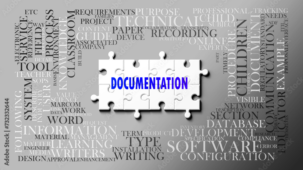 Documentation as a complex subject, related to important topics ...