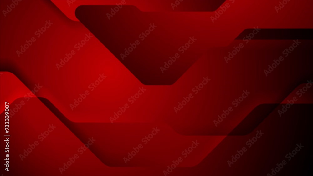 Dark red geometric tech abstract background. Seamless looping minimal ...