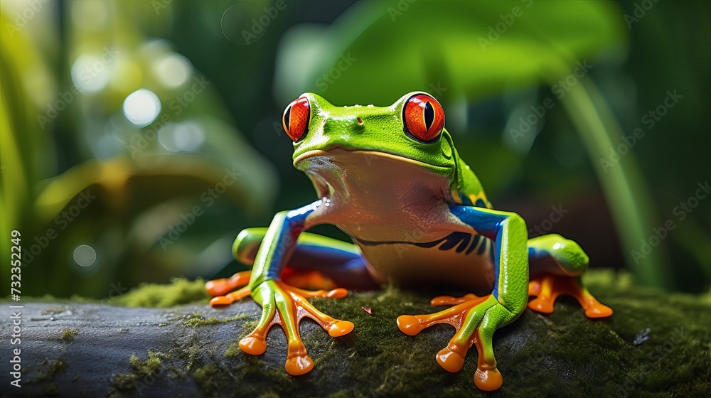 Nature Costa Rica. Red-eyed Tree Frog, Agalychnis callidryas, animal ...