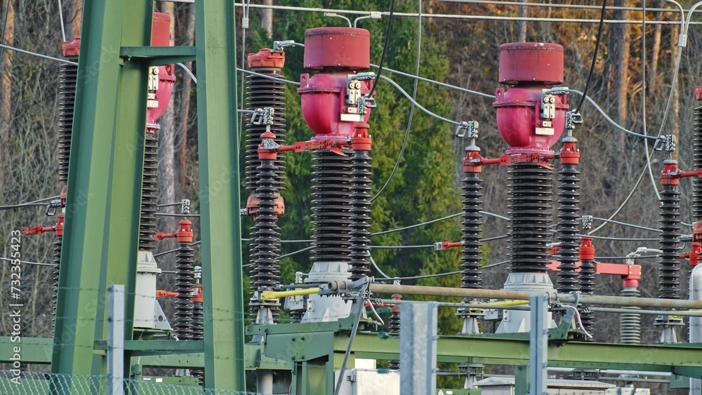 Power Grid High Voltage Transformer Substation with Heavy Duty ...