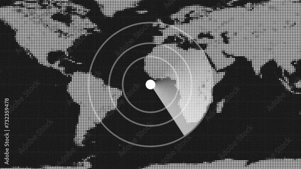 Radar HUD Screen Animation . Motion graphic of colorful sonar radar ...