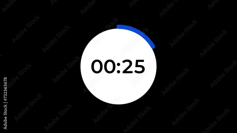 Vidéo Stock 30 Second Timer countdown Animation with transparent ...