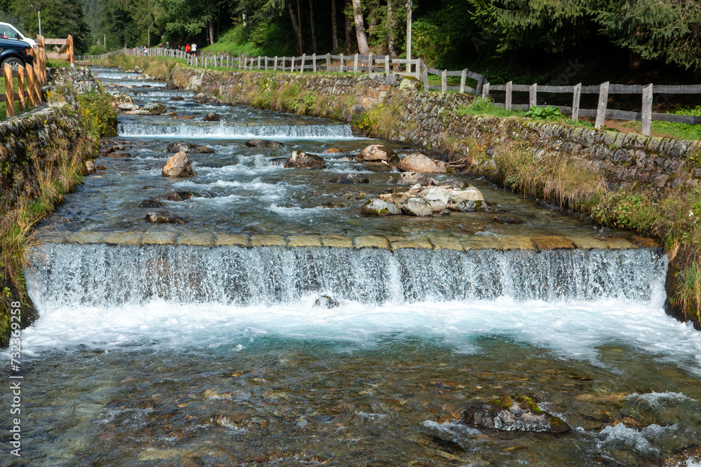 Val di Rabbi Valley of the Dolomites famous for its Tibetan bridges and ...