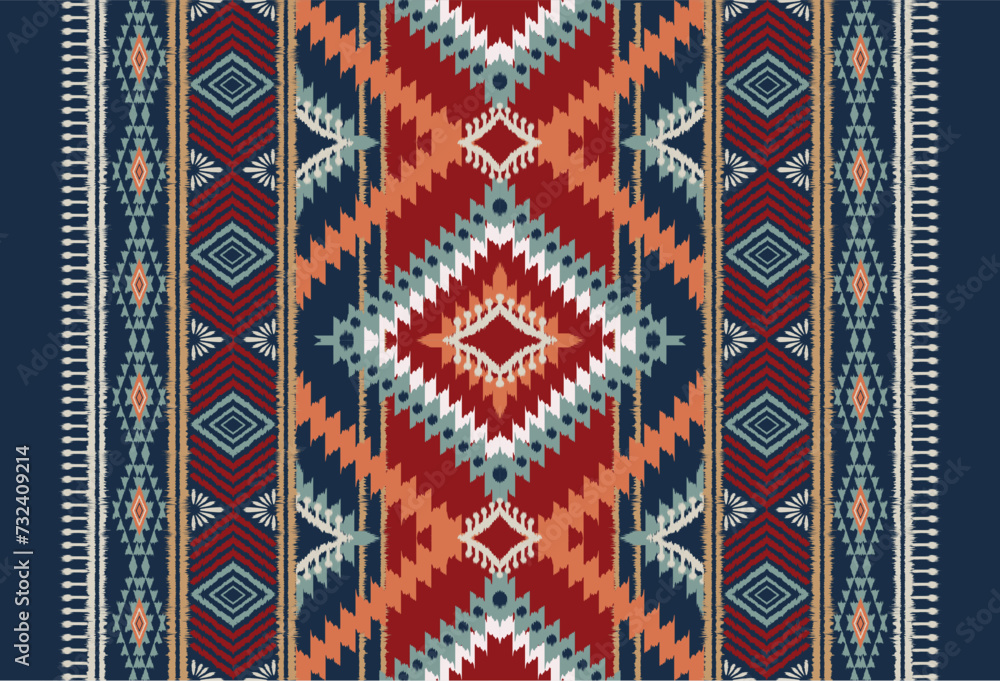 Navajo ikat pattern seamless.Native,folk style collection.Design for ...