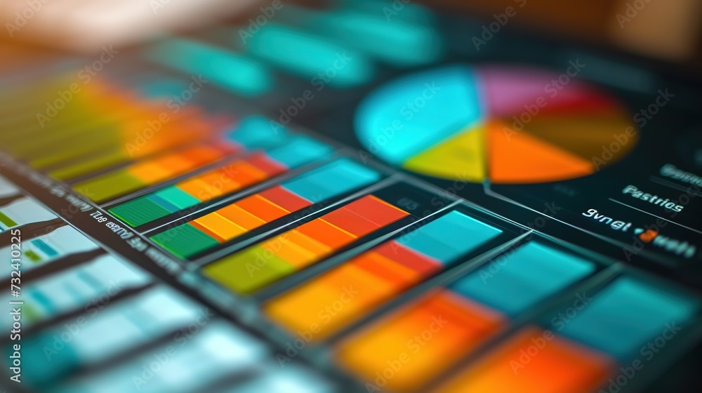 A high-resolution tablet screen presenting a detailed array of colorful ...