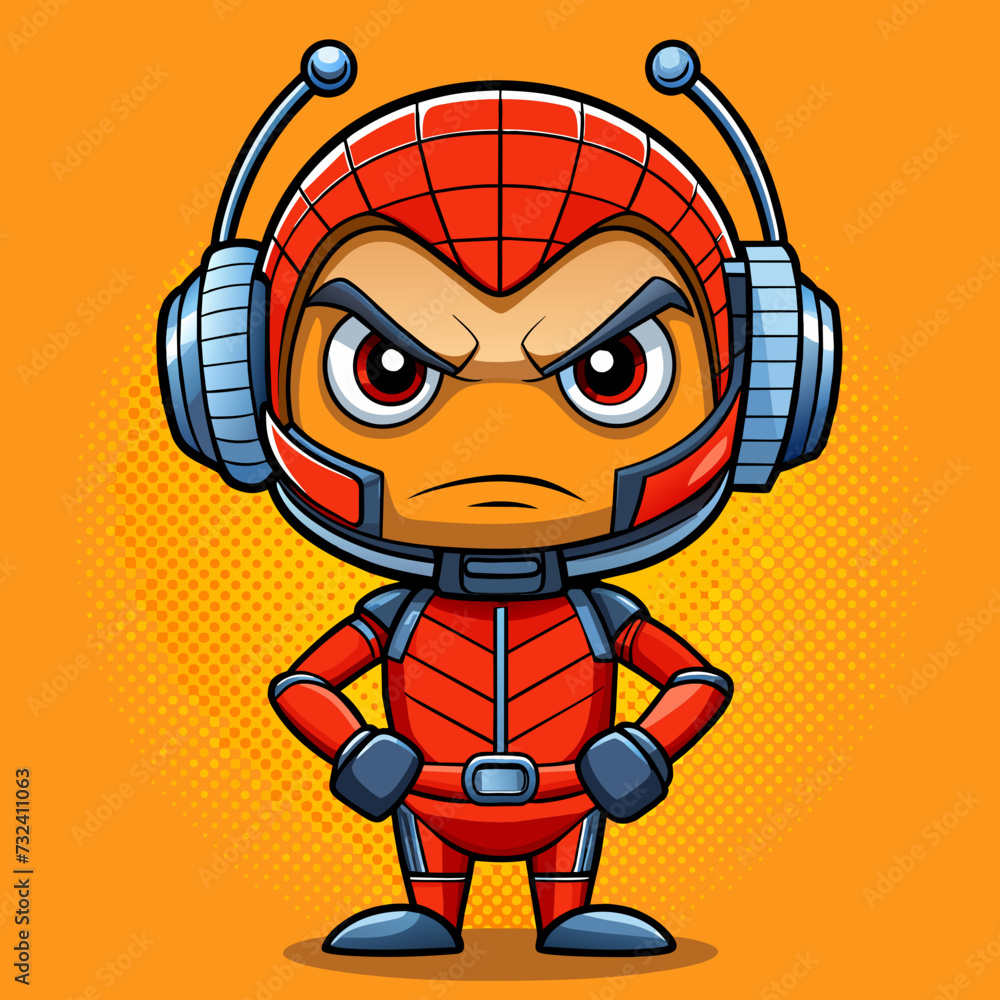 Ant Angry , cute, style , Big eye , Full Human Body , art 90 style ...