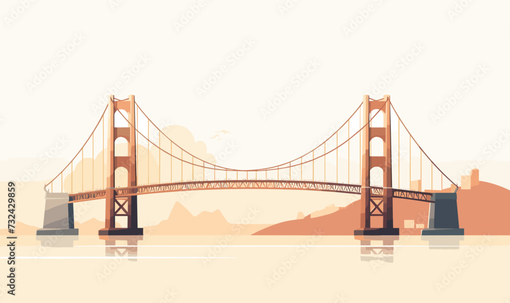 bridge vector flat minimalistic asset isolated vector style ...