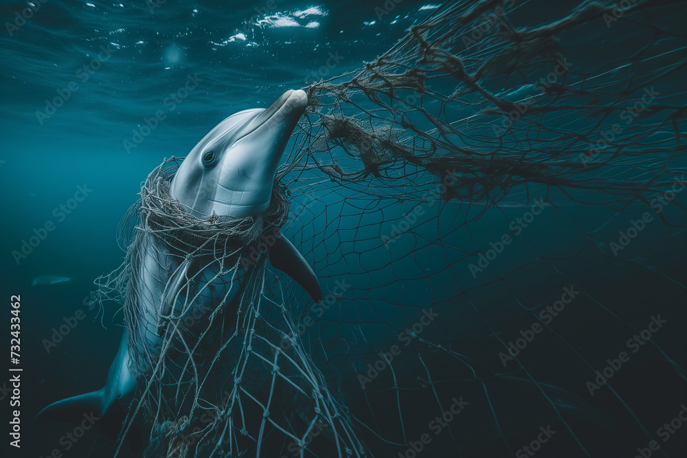 8 juin, journée internationale de la protection des océans. Un dauphin ...