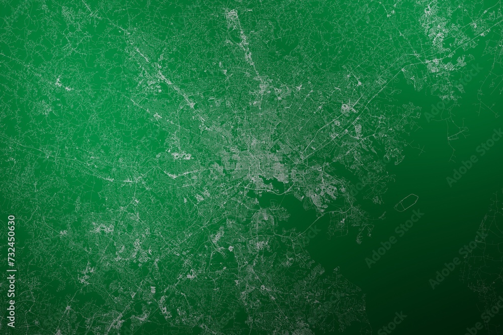 Map of the streets of Baltimore (Maryland, USA) made with white lines ...