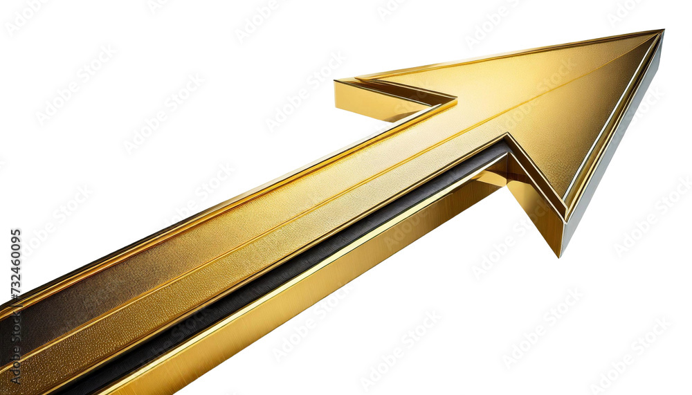 golden arrow isolated on transparent background, PNG golden Arrow Stock ...