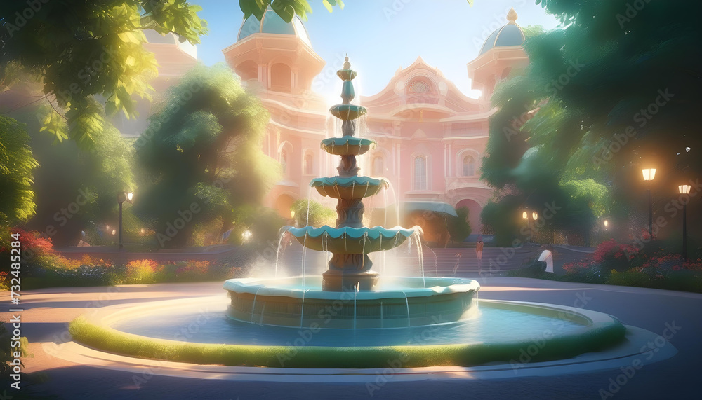 Park Fountain, Water Feature, Public Park, Urban, Landscape, Relaxation ...