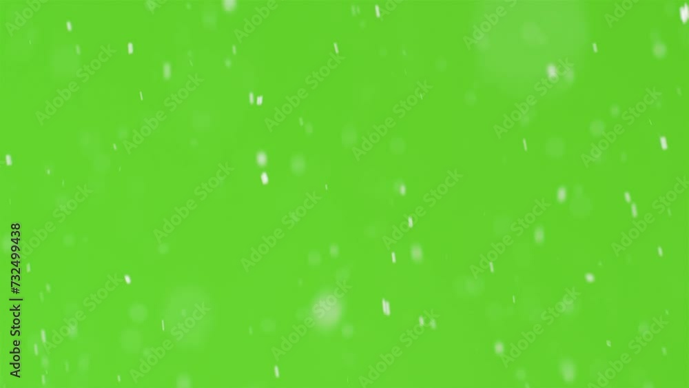 Snow overlay green screen background, snowing in winter nature 4k Stock ...