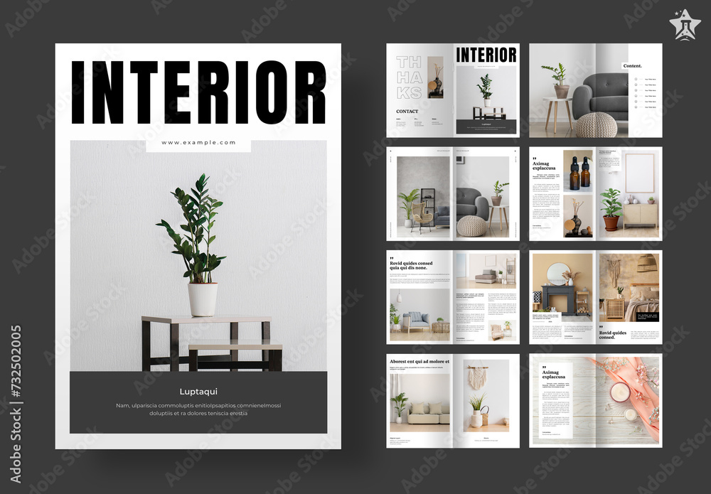 Simple Magazine Layout Stock Template | Adobe Stock