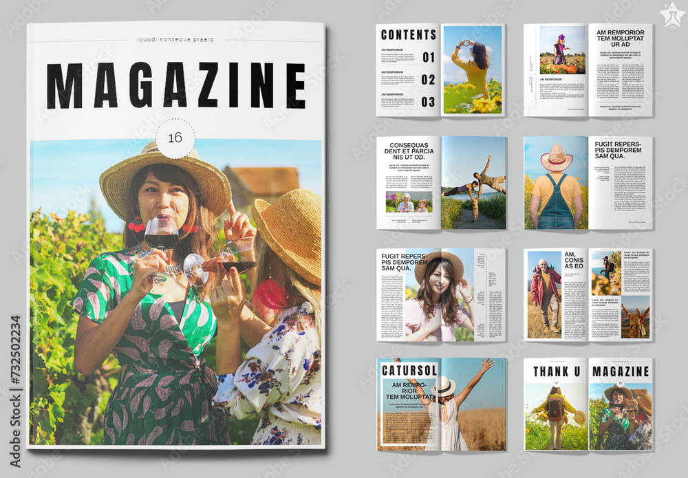 Magazine Layout Stock Template | Adobe Stock