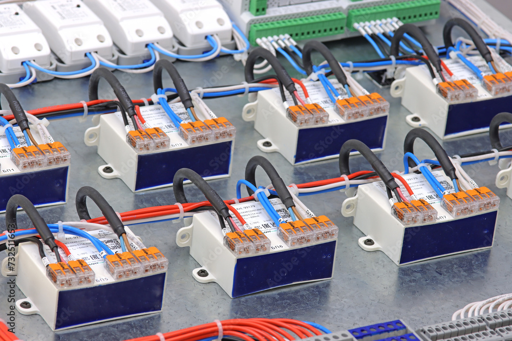 Current LED drivers for lighting control are installed in an electrical ...