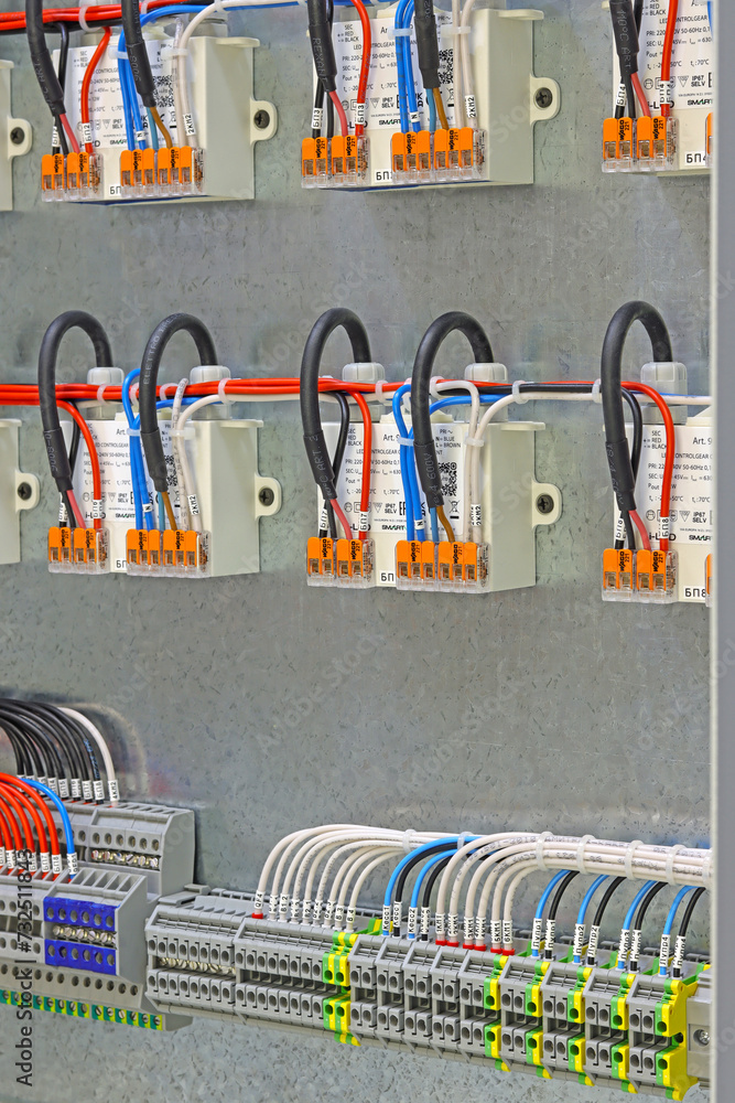 Current LED drivers for lighting control are installed in an electrical ...