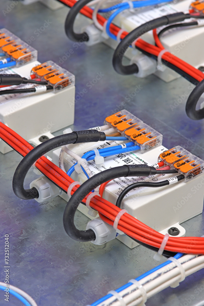 Current LED drivers for lighting control are installed in an electrical ...