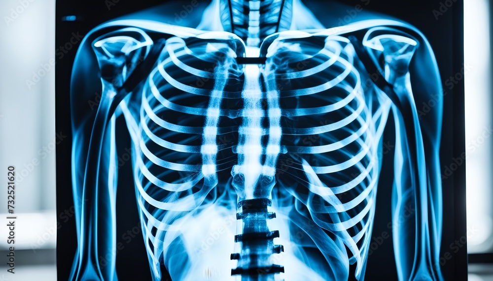 xray image of an adult male chest. hospital, patient, doctor concept ...