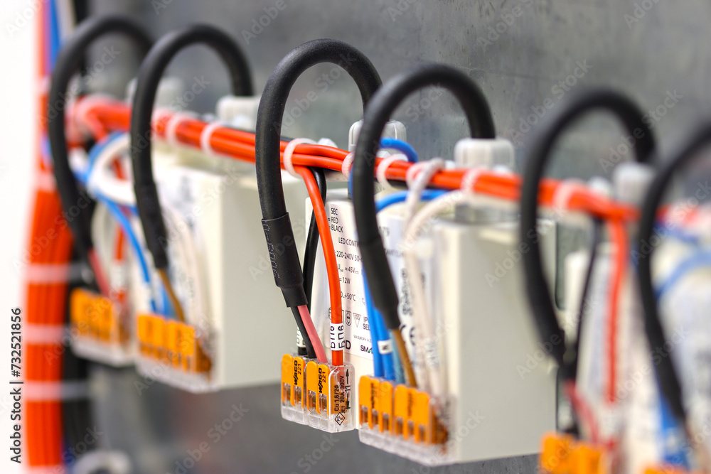 Current LED drivers for lighting control are installed in an electrical ...