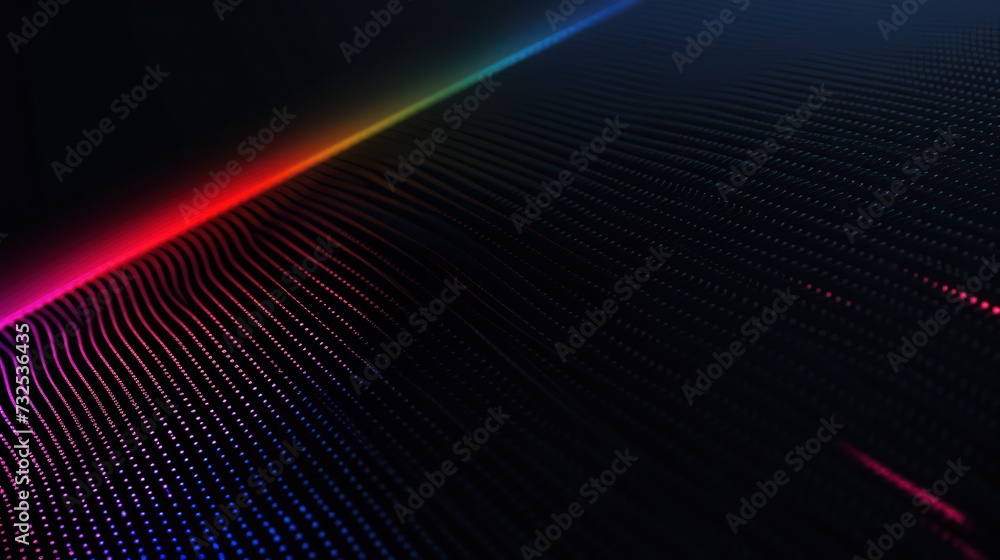 Futuristic black background with colorful RGB light effects, evoking a ...