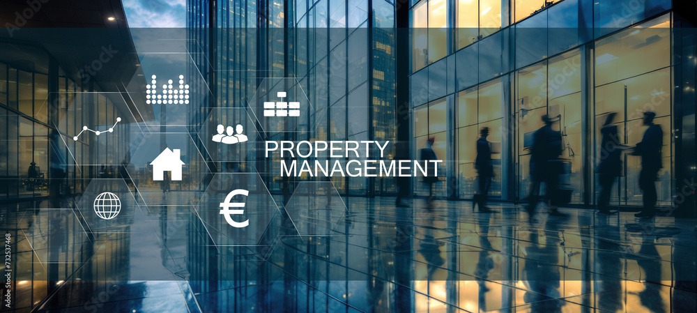Property management concept. Maintenance, control and management of ...