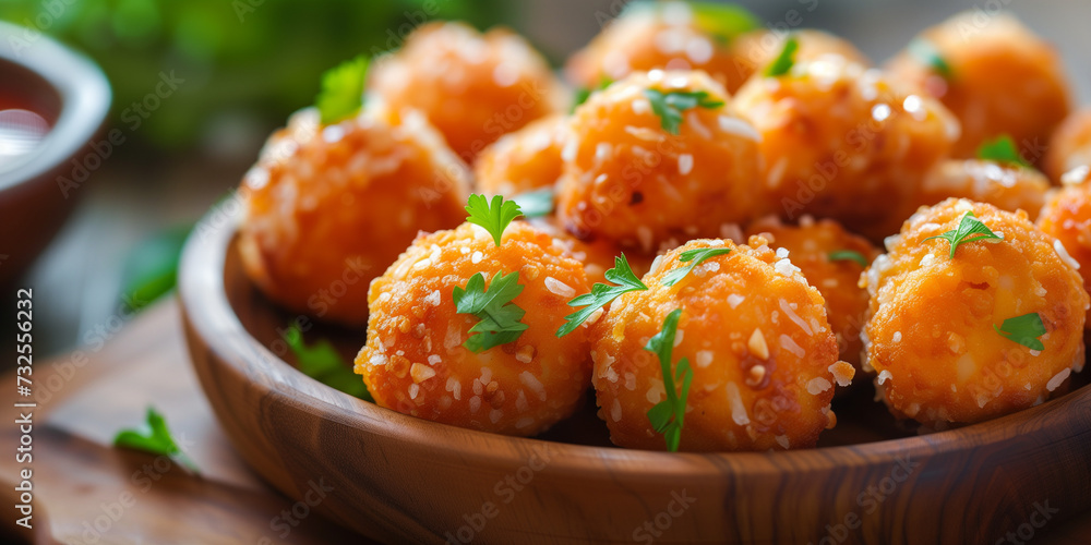 cheenese food sweet and sour chicken bites in an elegant expensive ...