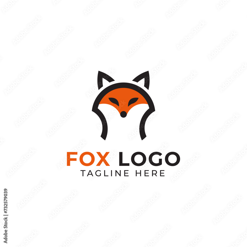 Vector fox design on white background. Fox logo or icon. Wild Animal ...