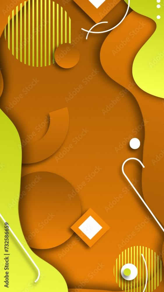 Vidéo Stock Abstract geometrical shape background of circle, semi ...