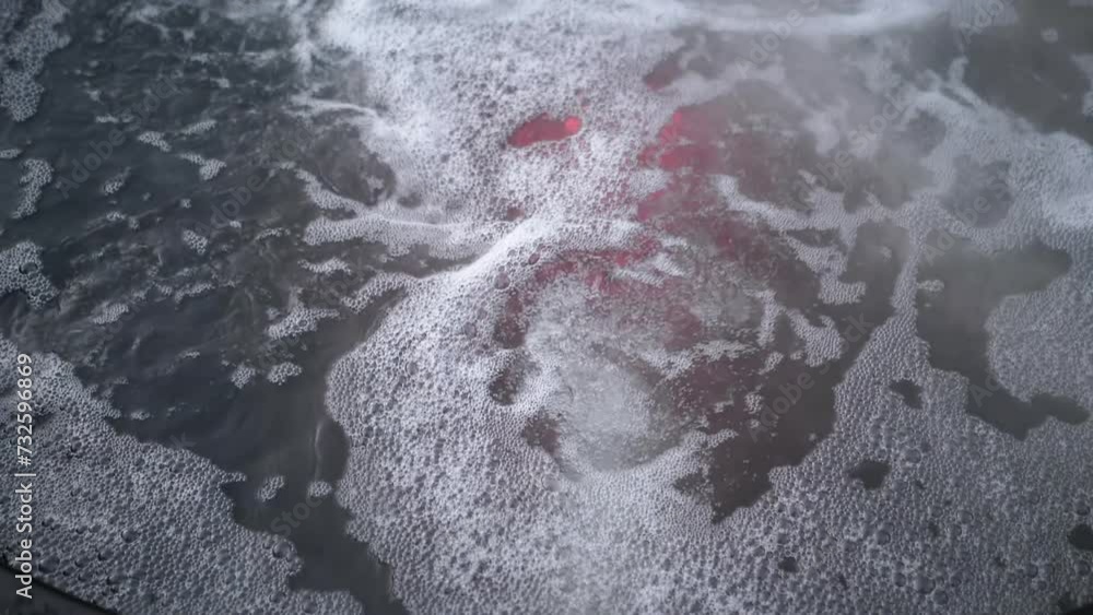 Empty Boiling Vat with Hot Water from Thermal Springs Outdoors ...