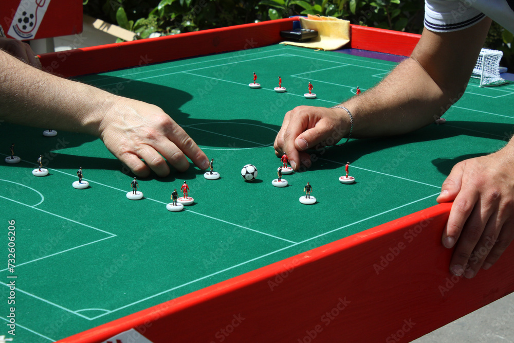 Subbuteo, a vintage board game in which the sport of football is ...