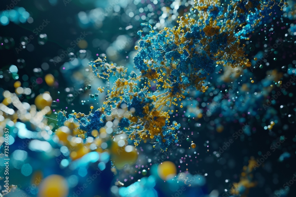 Protein atomic scale micro particles dna dnr atoms microscope molecular ...