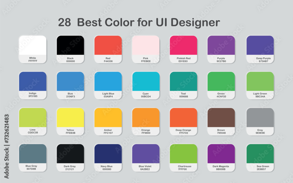 Crafting Your Color Palette: Standard Guidelines and Inspiration Stock ...