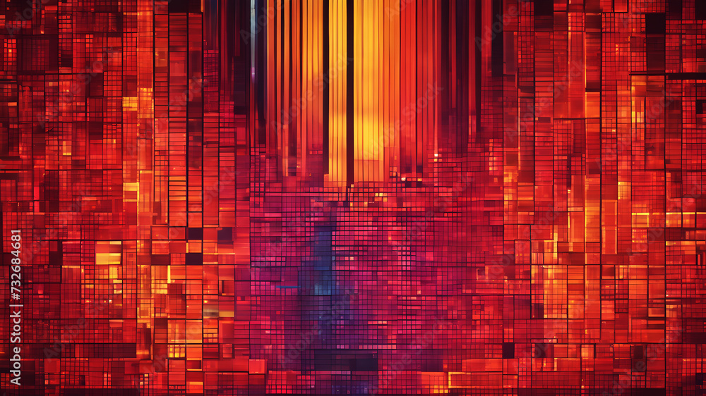 Explore the world of pixel art by designing an abstract background ...