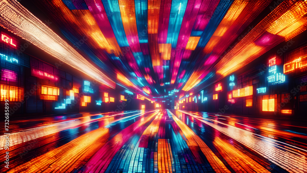 Explore the world of pixel art by designing an abstract background ...