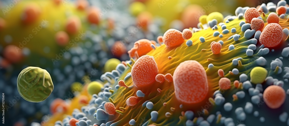 illustration of bad bacteria in the form of rods and cocci, human ...