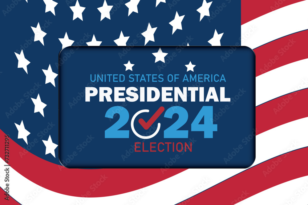 Vecteur Stock Presidential election 2024 background design template ...