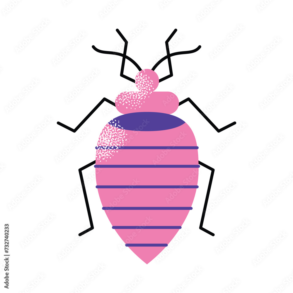 Cute cartoon insect characters set. Funny happy small bugs ...