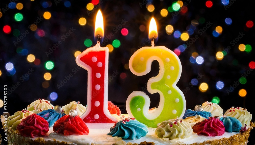 number 13 joyful greeting card for birthdays or anniversaries this ...