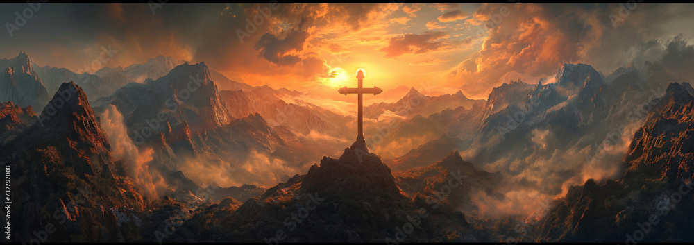 The light penetrates the surroundings and acts like a divine sign ...