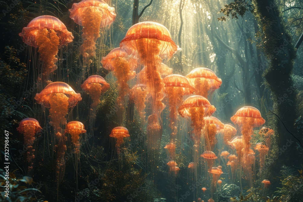 A mesmerizing scene unfolds as a colony of marine invertebrates ...