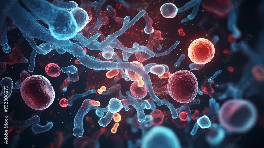 Macroscopic observation of organisms bacteria and cells and viruses ...