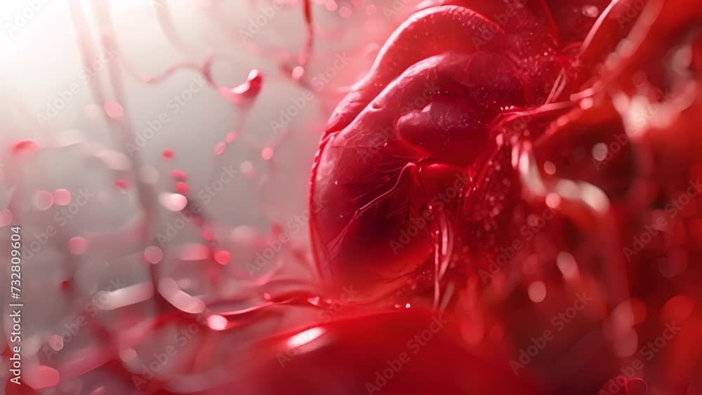 Vidéo Stock Realistic heart organ.Beating human heart, 3d realistic ...