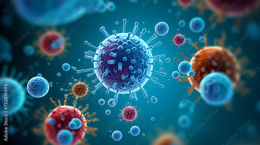 Macroscopic observation of organisms bacteria and cells and viruses ...